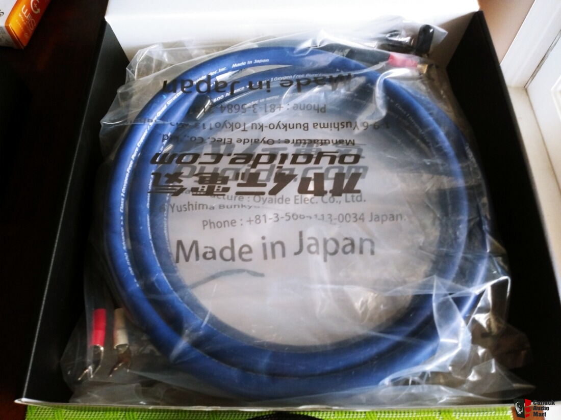 Oyaide or-800 advanced speaker cables....2m....spade to spade....$380. ...