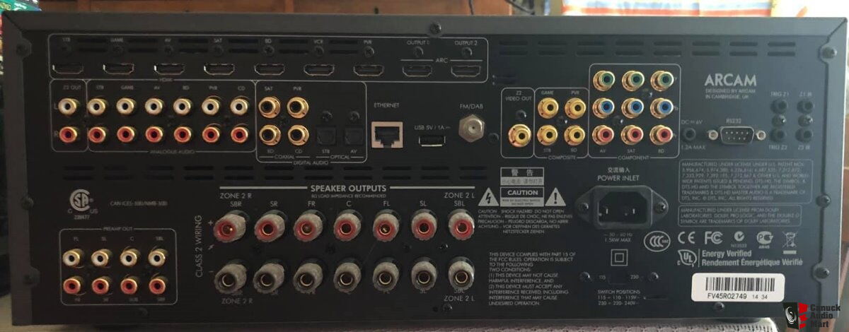 Arcam FMJ AVR450 4K Ultra HD, Original Owner Photo #2317896 - Canuck ...