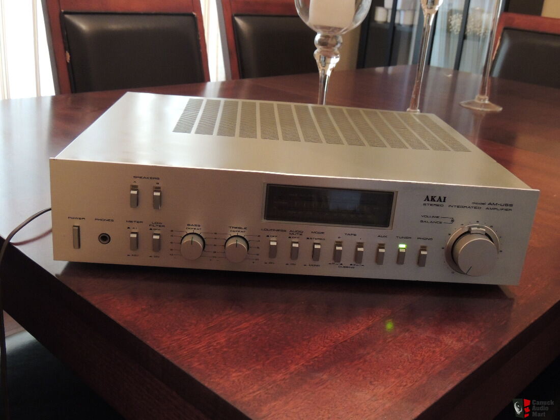 Rare Akai AM-U55 Integrated Stereo Amp- 55 Watts/ch, Phono, Pre/Power ...