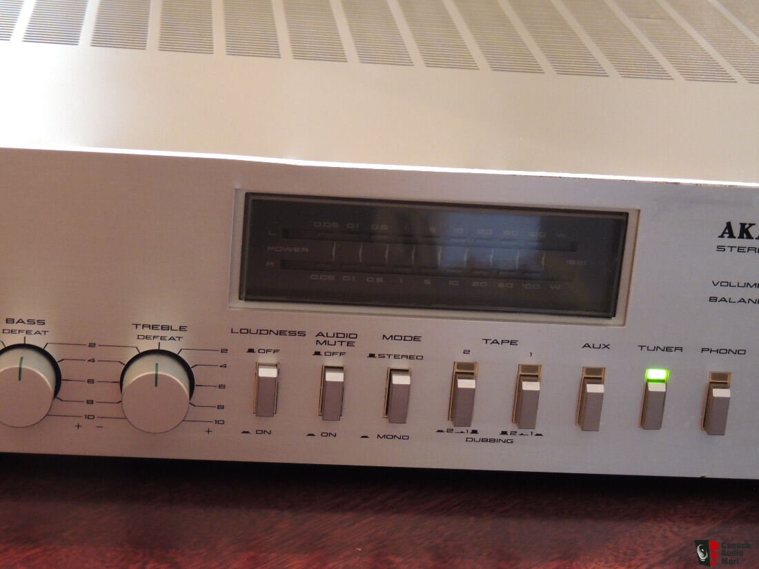Rare Akai AM-U55 Integrated Stereo Amp- 55 Watts/ch, Phono, Pre/Power ...