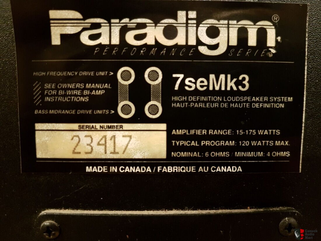 Paradigm 7se MK3