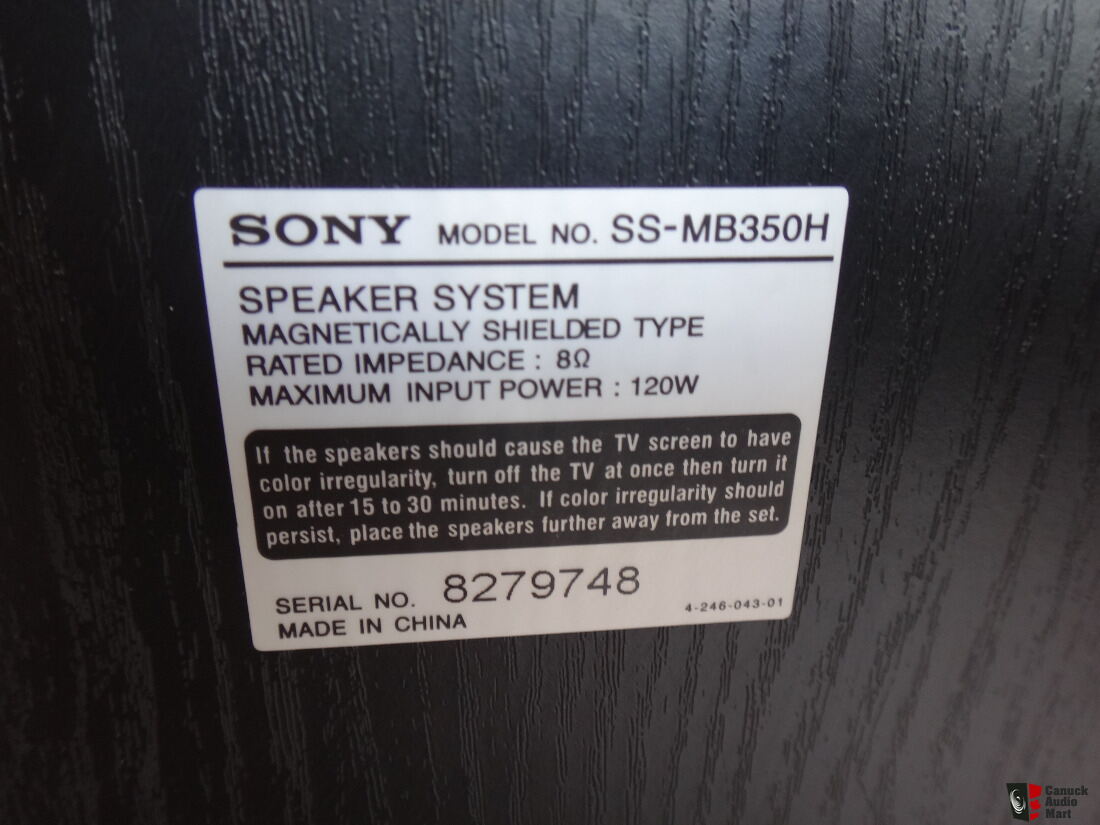 SONY SS-MB350H 3-Way Large Bookshelf or Small Floor Standing Speakers ...