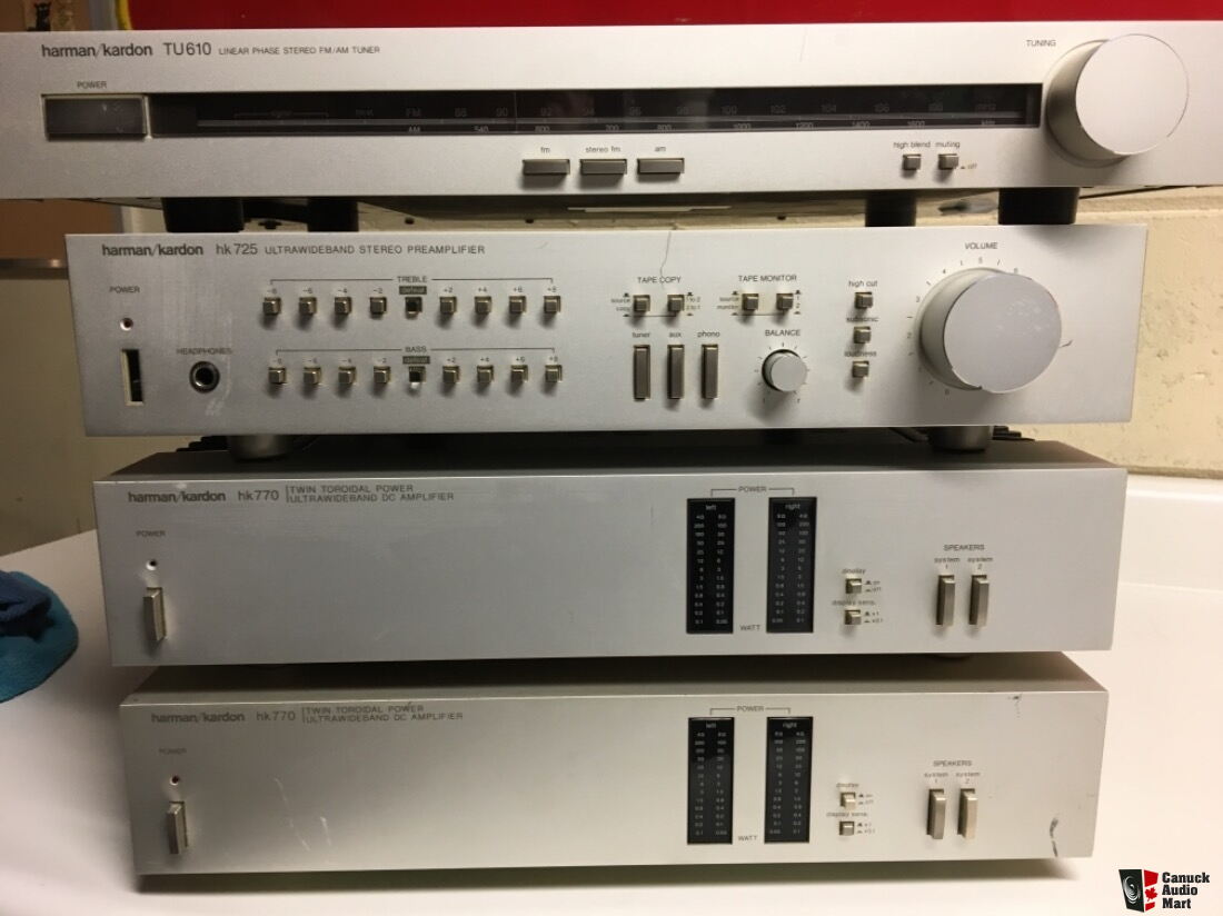 Harmon Kardon Set Hk 770 amps , Pre amp Hk 725, TU 620 tuner Photo ...