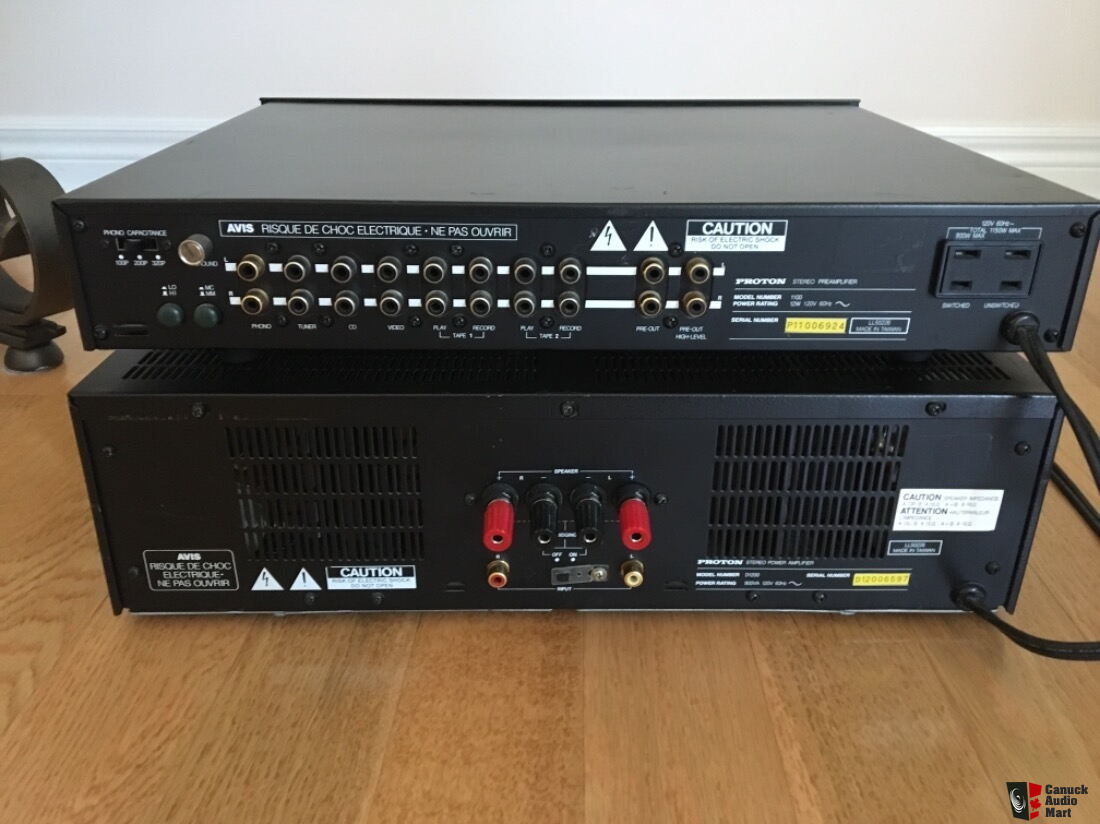 Proton 1100 Stereo Preamp and D1200 Stereo Power Amp Photo #2363943 ...
