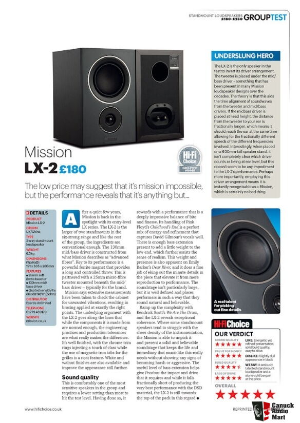 Mission LX-2 Bookshelf Speakers