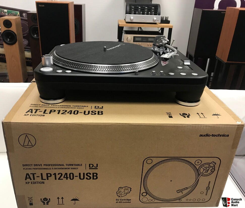 AUDIO-TECHNICA AT-LP1240-USB Direct Drive Professional DJ Turntable ...