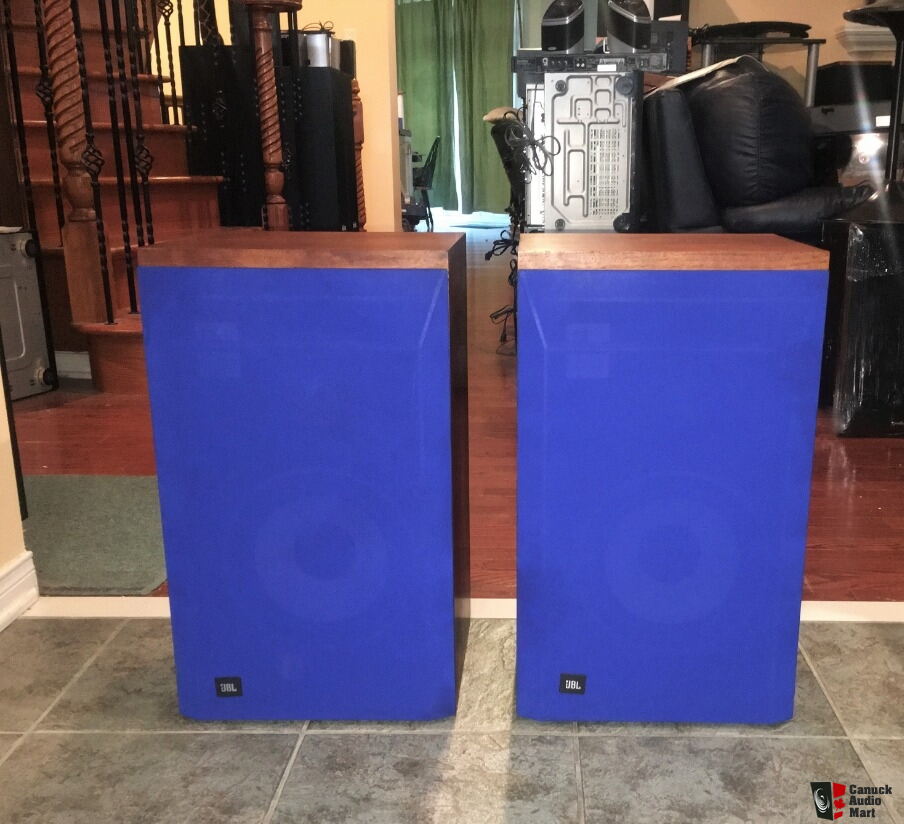 Beautiful Vintage JBL L46 Speakers with attractive Blue Grills Photo ...