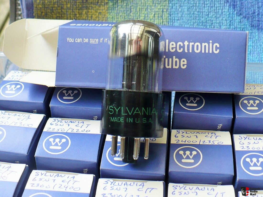 6 Heavy Chrome Top Sylvania 6SN7 GTA Pre Amplifier Tubes T-Plates Photo ...