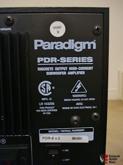 Paradigm PDR-8 v.3 subwoofer Photo #2408570 - Canuck Audio Mart