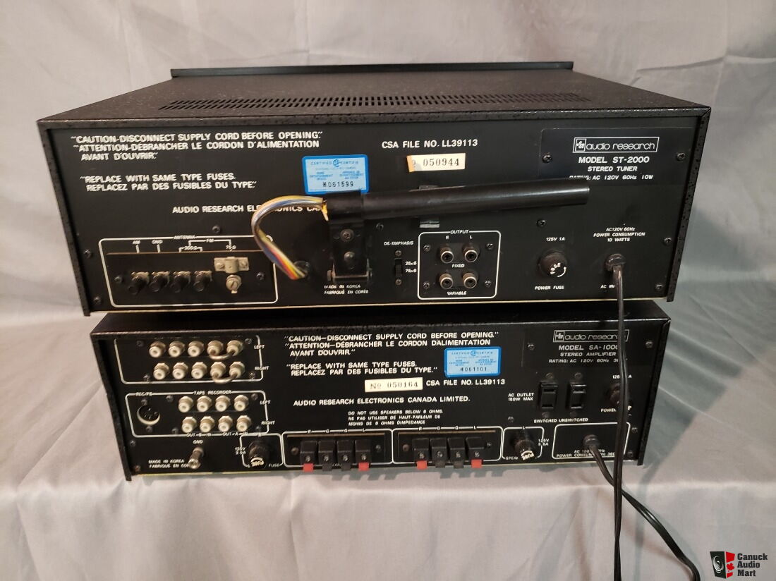Audio Research SA 1000 amplifier ST 2000 tuner Photo #2416825 - UK ...