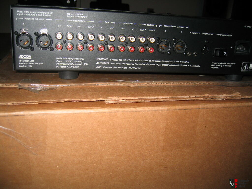 Adcom GFP-750 Pre-Amp with Blue Board, US Made, With Original Box ...