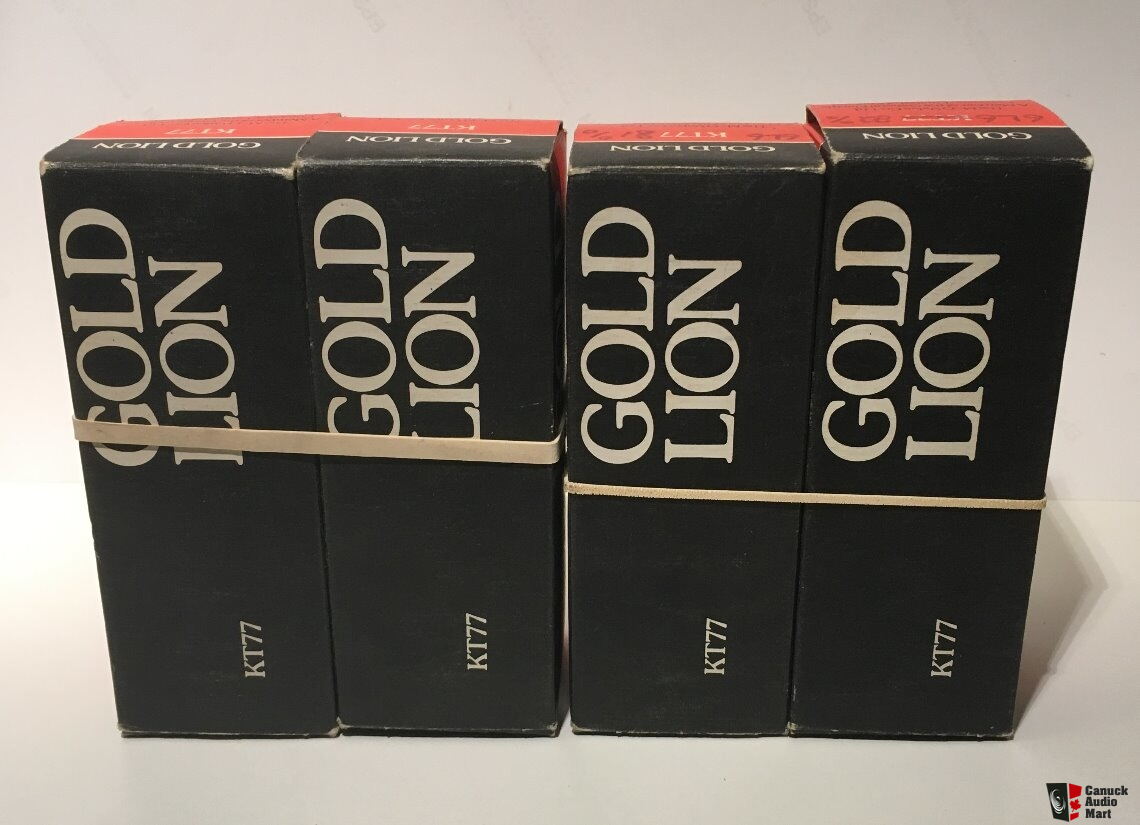 QUAD of Original Genuine GEC GOLD LION KT77 Tubes. RARE ! Photo ...