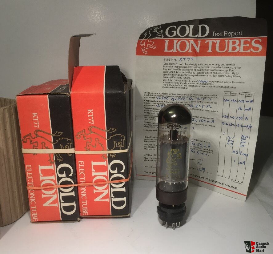 QUAD of Original Genuine GEC GOLD LION KT77 Tubes. RARE ! Photo ...