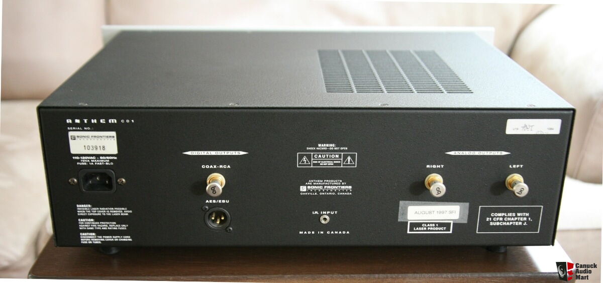 Anthem CD1 Tube based CD Player Photo #2424376 - US Audio Mart