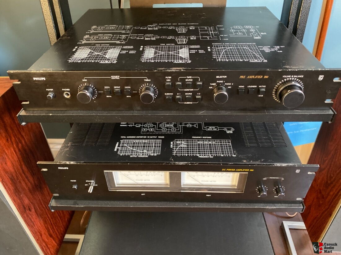 RARE - 1979 Philips Black Tulip AH-380 Amp and AH-280 Pre - reduced ...