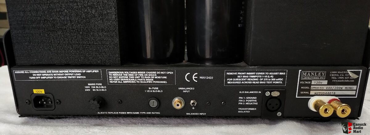 David Manley Reference Model 500 TUBE Power Amp 500 WATTS Monoblock ...