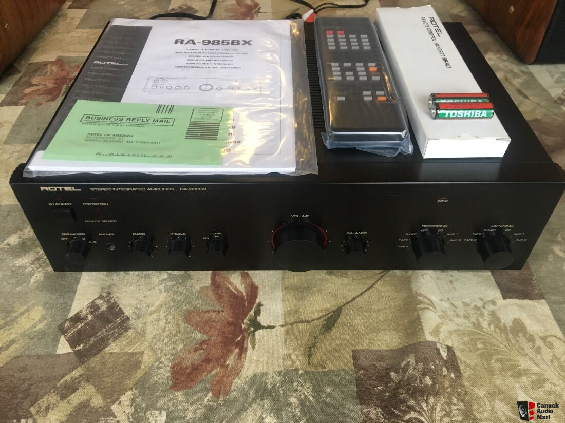 Rotel Stereo Integrated Amplifier - RA-985BX Photo #2450274 - Canuck ...