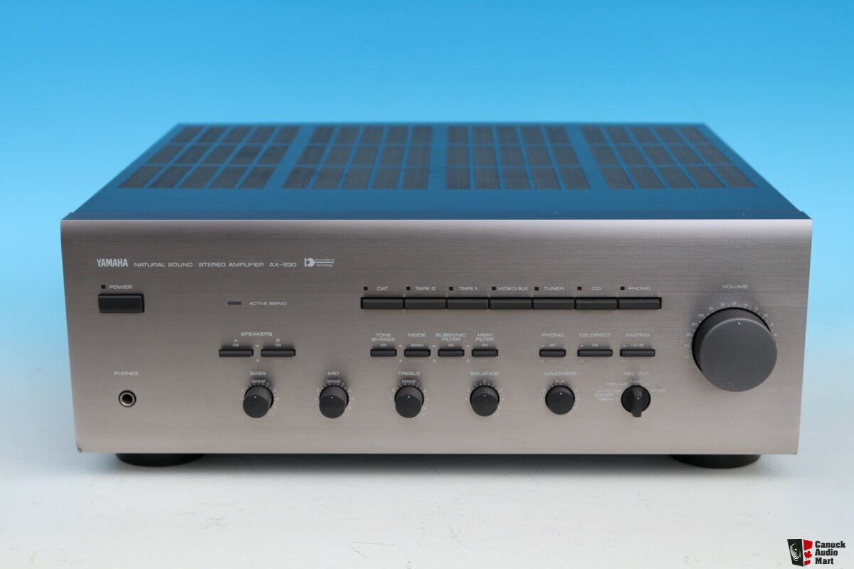 Yamaha AX-930 Natural Sound Stereo Integrated Power Amplifier 130 Watts ...