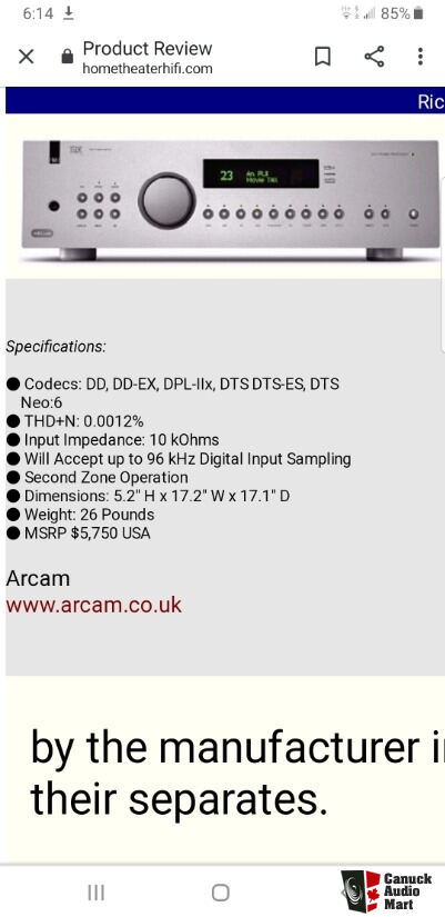 ARCAM FMJ-AV9 Processor Photo #2461737 - Canuck Audio Mart