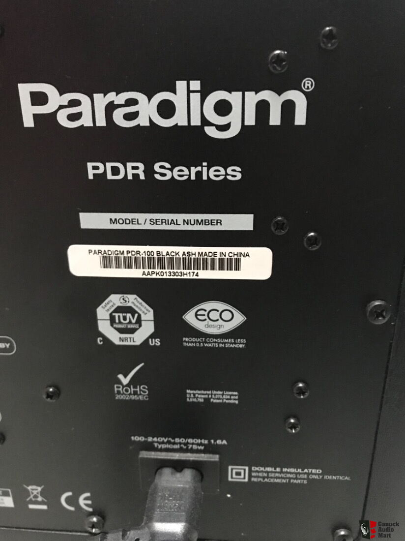 Paradigm PDR-100 Subwoofer & Cable Photo #2464213 - US Audio Mart