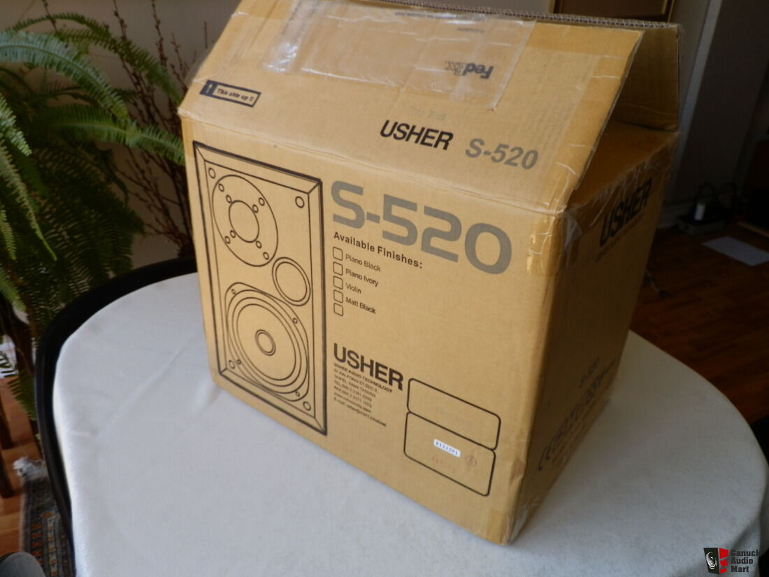 Usher S-520 Bookshelf Speakers (Great Condition / Gloss Black / OBM ...