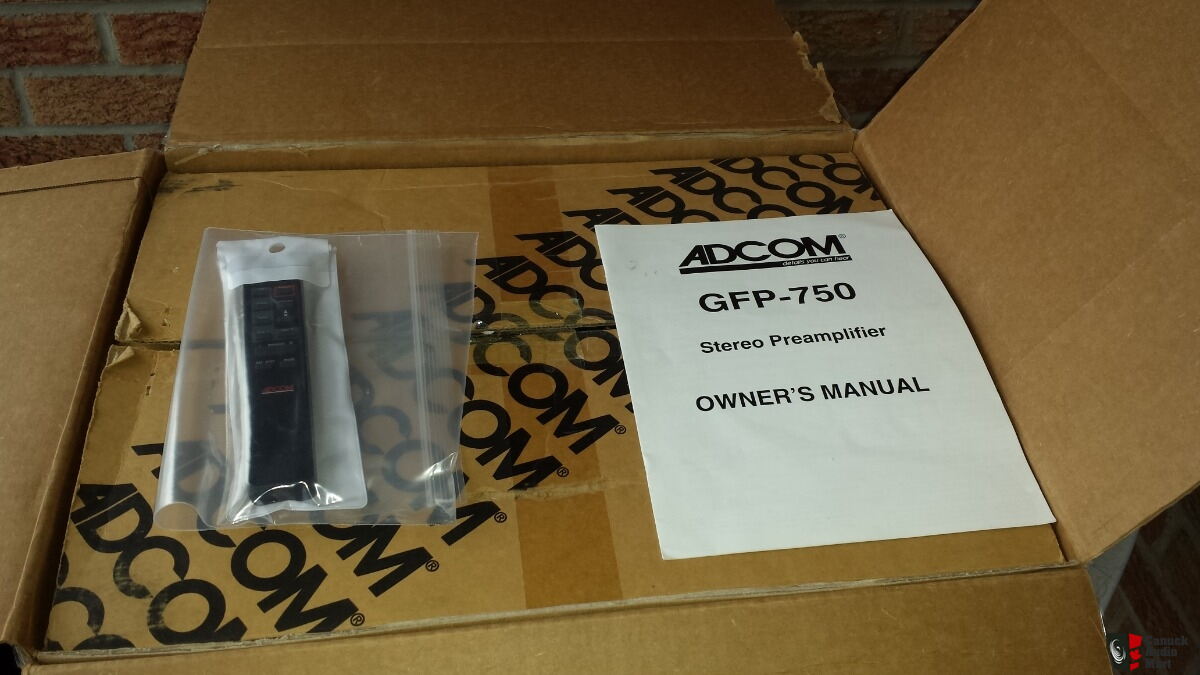 Adcom GFP-750 Preamplifier Balanced Unbalance Remote Manual Box design ...