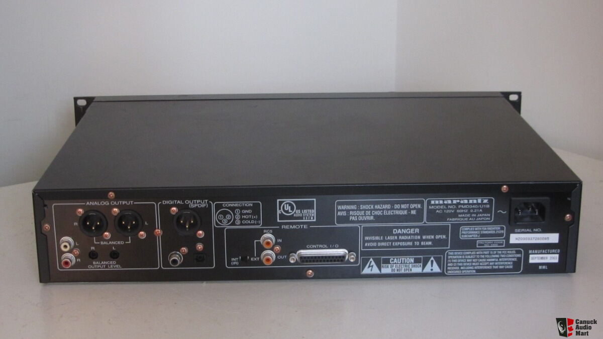 CD - Marantz PMD340 Professional CD Player Rack mount Photo #2492774 ...