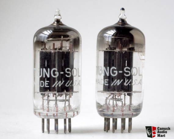 Matched pairs of 1950's 5687 Tubes, with D getter black plates Photo ...