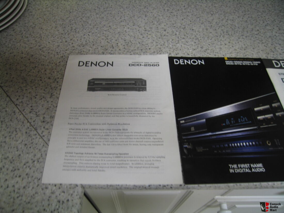 3 Original - Denon 2560 CD Player Manuals Photo #2503553 - US Audio Mart