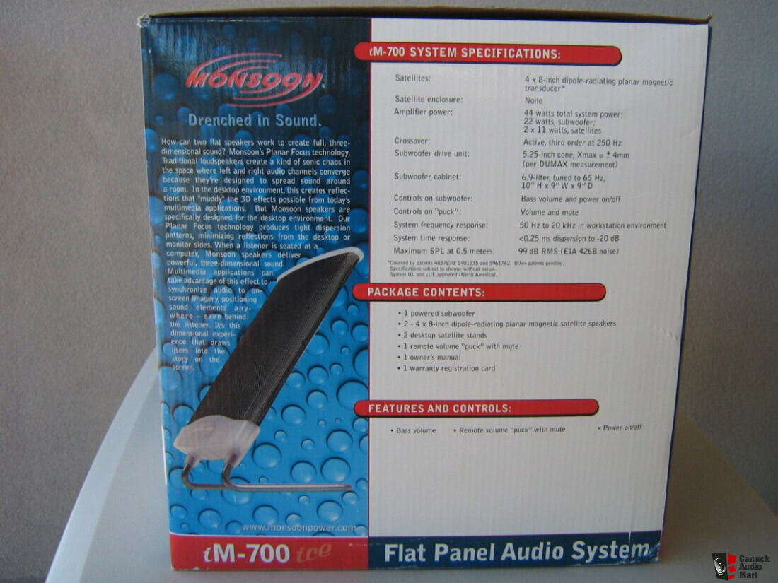 Monsoon iM-700 powered planar magnetic desktop speakers - New, Rare ...