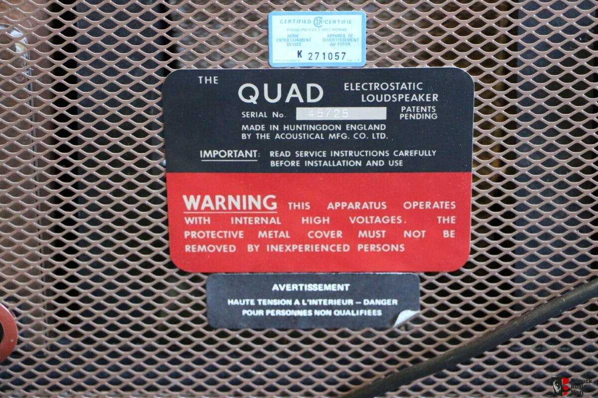 Quad ESL-57 Electrostatic Electrostat Speakers Photo #2522414 - Canuck ...