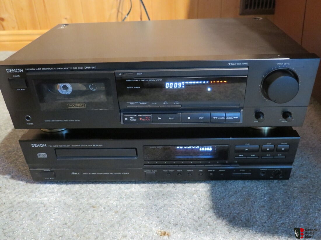 Denon DCD-815 CD compact disc player and DRM-540 Cassette Tape Deck ...