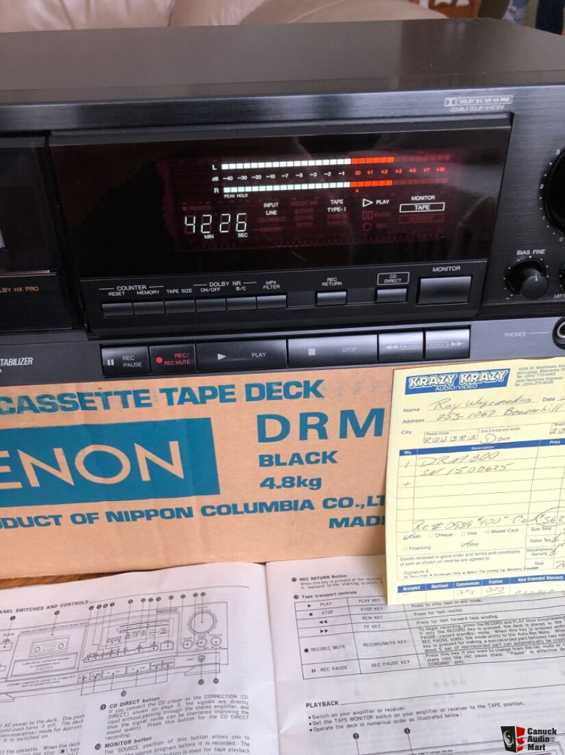 1990 Denon DRM-800 Top of the Line 3 Head Tape deck Photo #2529027 ...