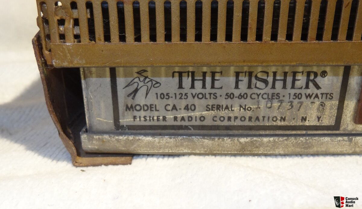 Fisher CA40 mono tube integrated amp 6BQ5 parts unit Photo #2530003 ...