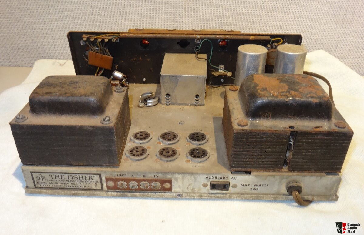 Fisher CA40 mono tube integrated amp 6BQ5 parts unit Photo #2530005 ...