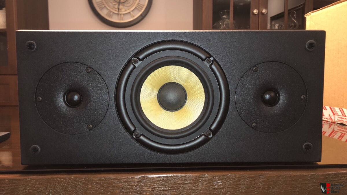 Angstrom main and rear and centre speaker with stands and a Miraga OMNI ...