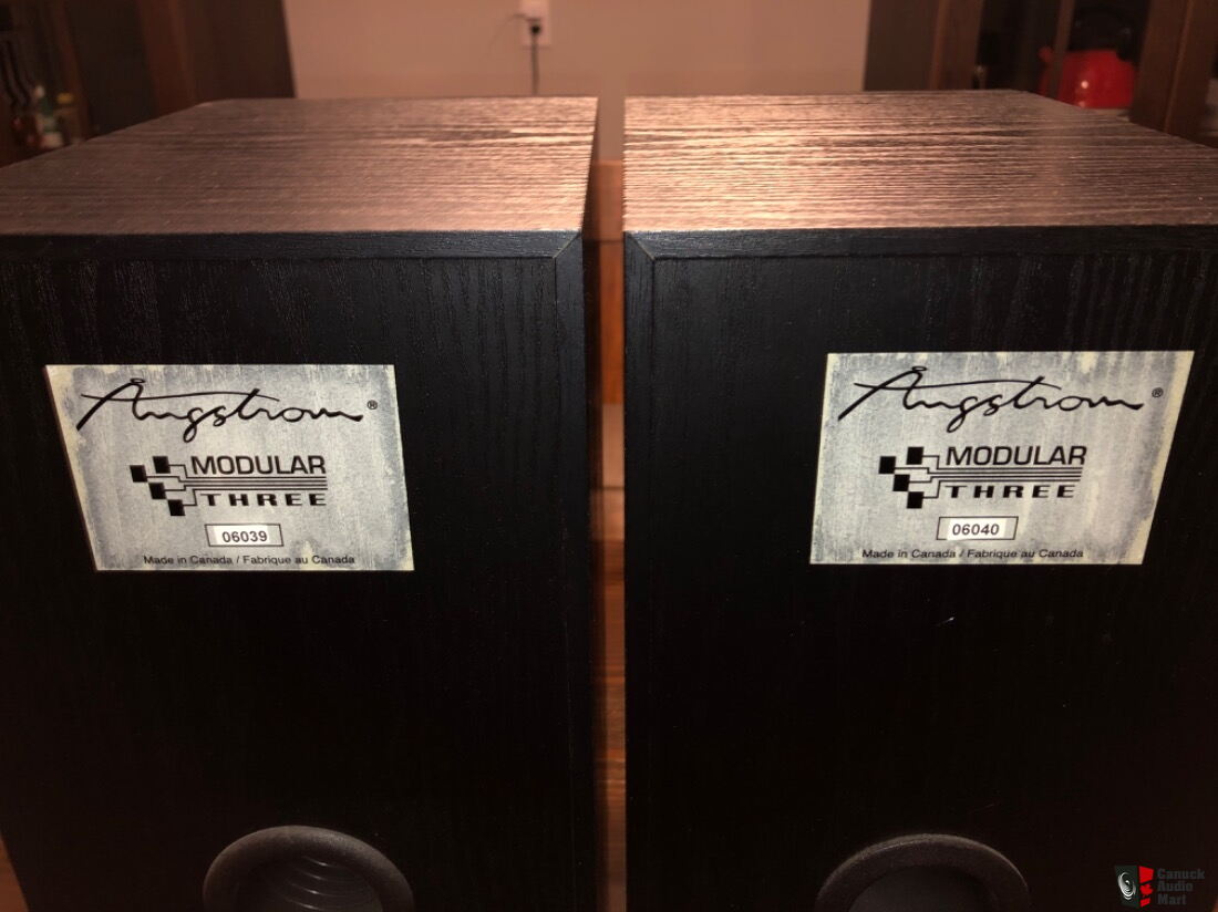 Angstrom main and rear and centre speaker with stands and a Miraga OMNI ...