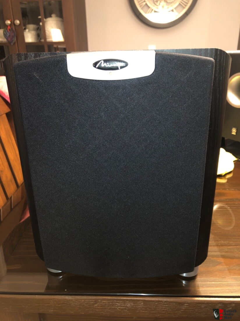Angstrom main and rear and centre speaker with stands and a Miraga OMNI ...