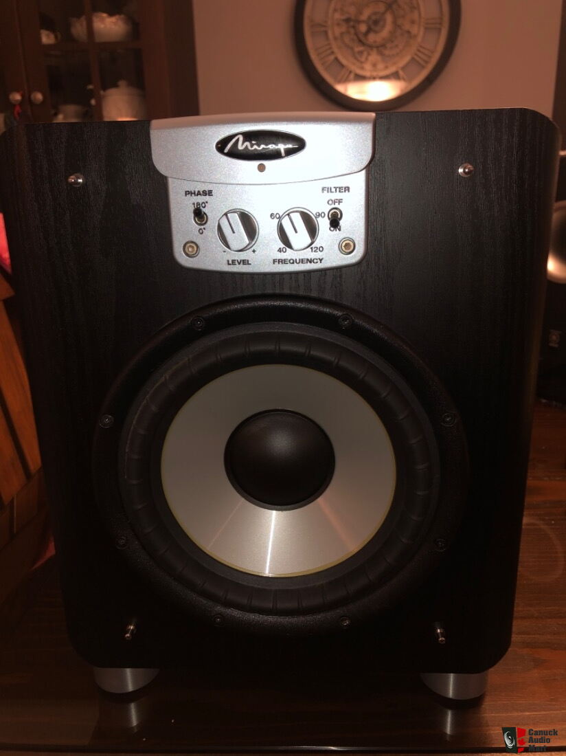 Angstrom main and rear and centre speaker with stands and a Miraga OMNI ...