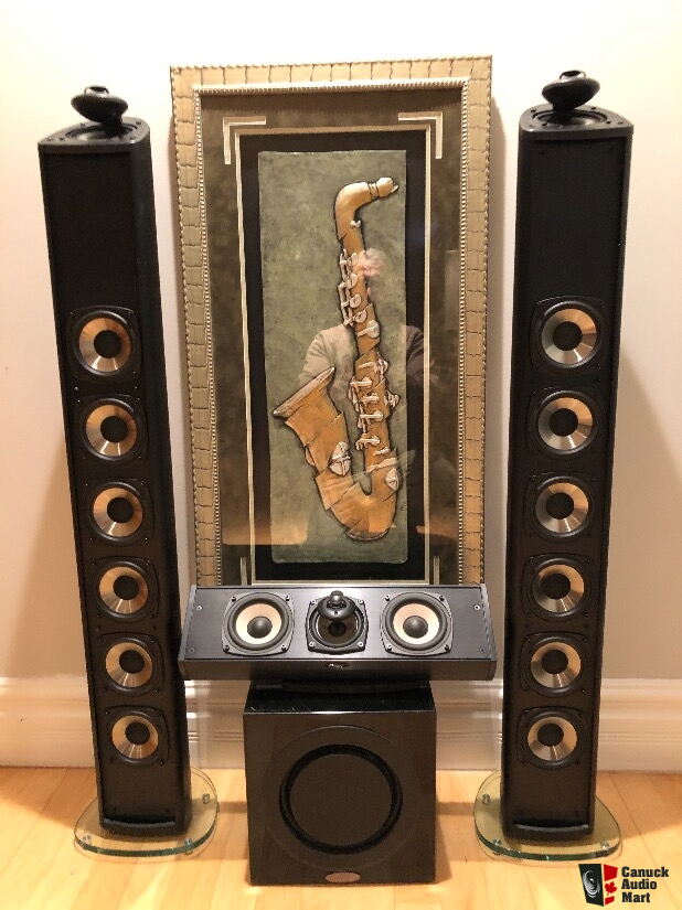 mirage Omnisat OS2 FS front speakers, OS2 CC centre channel and MM6 ...