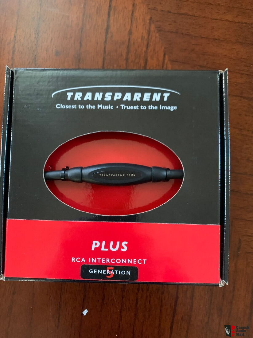 Transparent Audio MusicLink Plus-1Meter RCA Cable/Gen5 (PSE1M) NEW IN ...