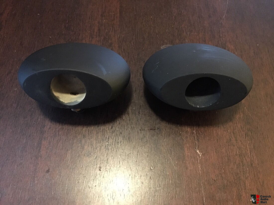 2x Original Tannoy Supertweeter Enclosures - Black MDF with mounting ...