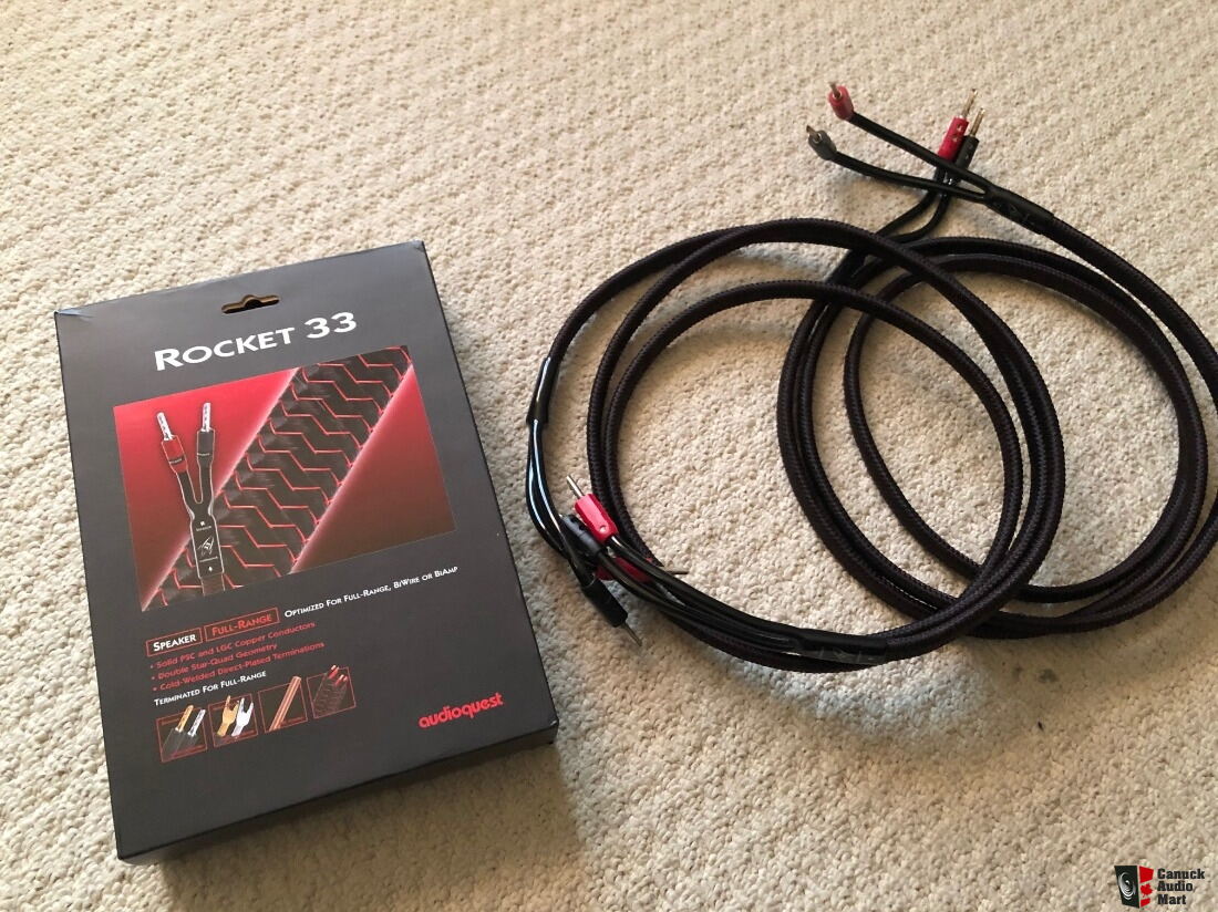 8ft pair of AudioQuest Rocket 33 Speaker Cables For Sale - Canuck Audio ...