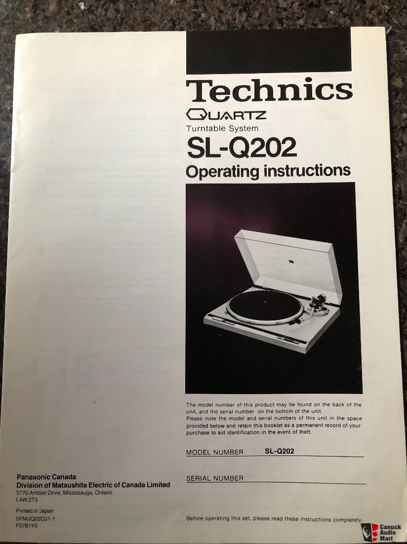 Technics SL-Q202 Direct Drive Quartz Lock Turntable Photo #2615020 ...