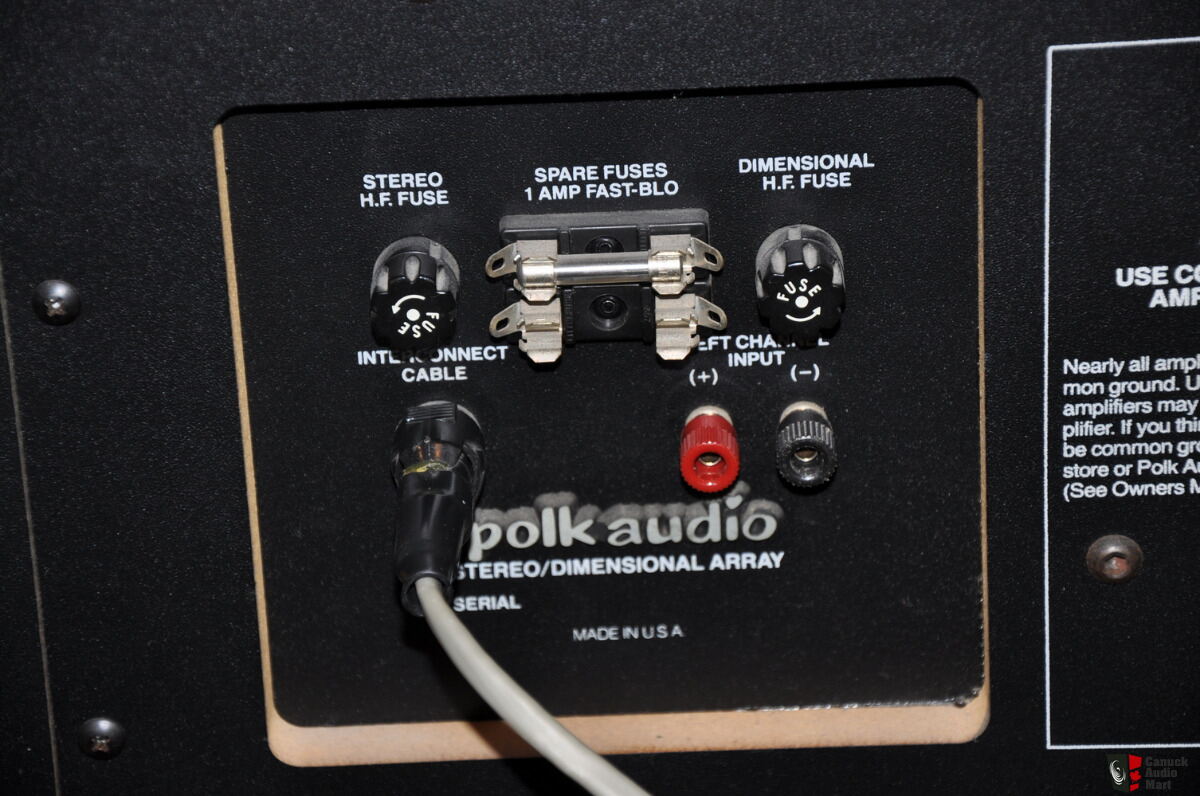 POLK AUDIO SDA-1 Stereo/Dimensional Array Speakers for Sale! Photo ...