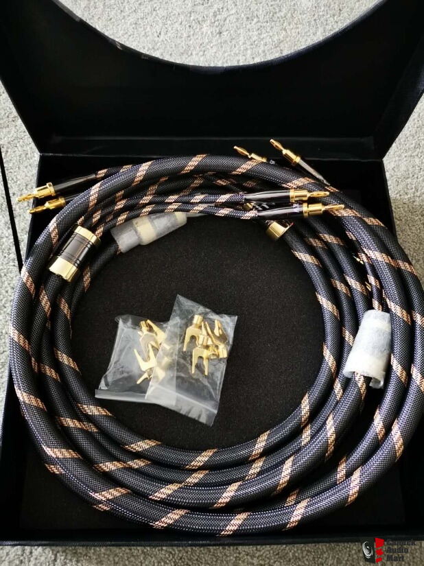 High-end Speaker Cables 3 Meters With Spades and Bananas (PAIR) For ...