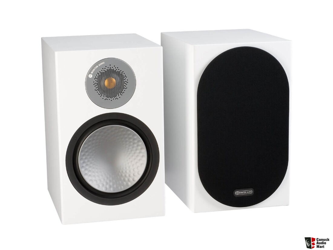 Monitor Audio Silver 100 Bookshelf Speakers (White): EXCELLENT B-Stock ...