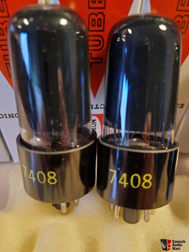 NOS Raytheon 7408 / 6V6GT Black Smoked Glass Power Tubes Vintage USSR ...