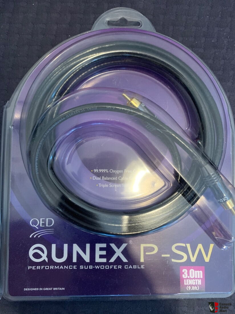 QED Subwoofer Cables: Qunex P-SW 3.0m and Qunex Y-SW Y Adapter For Sale ...