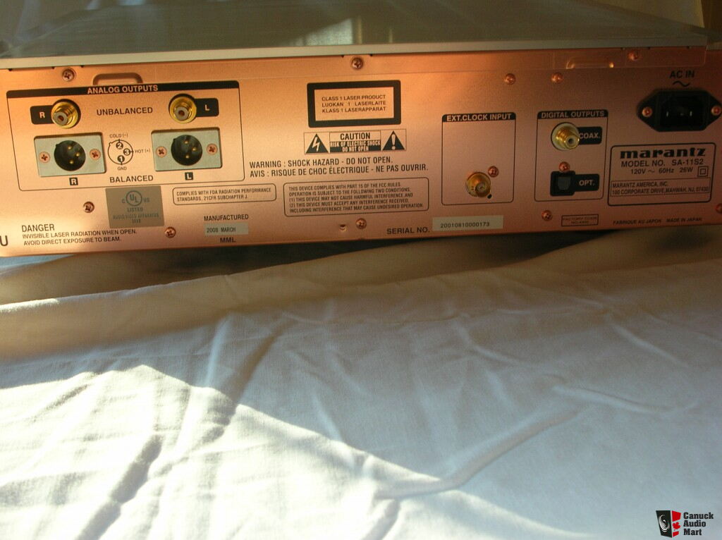 Marantz SA-11 S2, Reference Series SA-CD/CD Player For Sale - Canuck ...